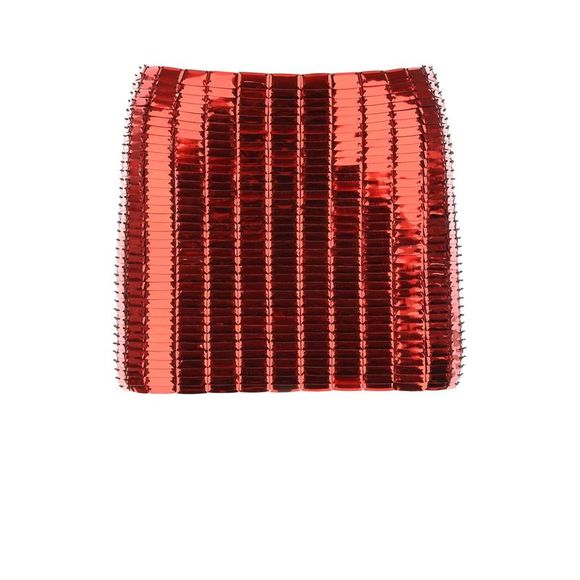 The Attico | Skirts | The Attico Tiziano Red Stretch Rayon Blend And ...